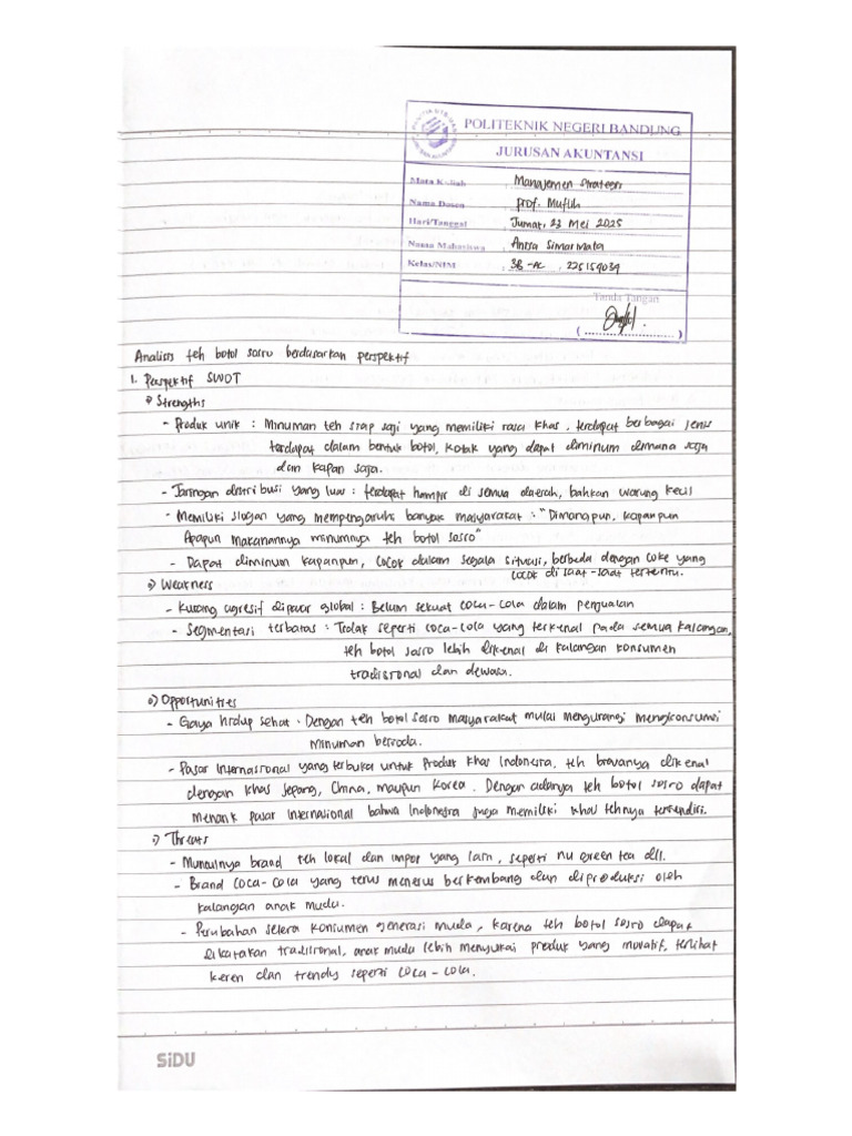 Manstra Lat Studkas Sosro Anisa Simarmata 225154034 3b Ac | PDF