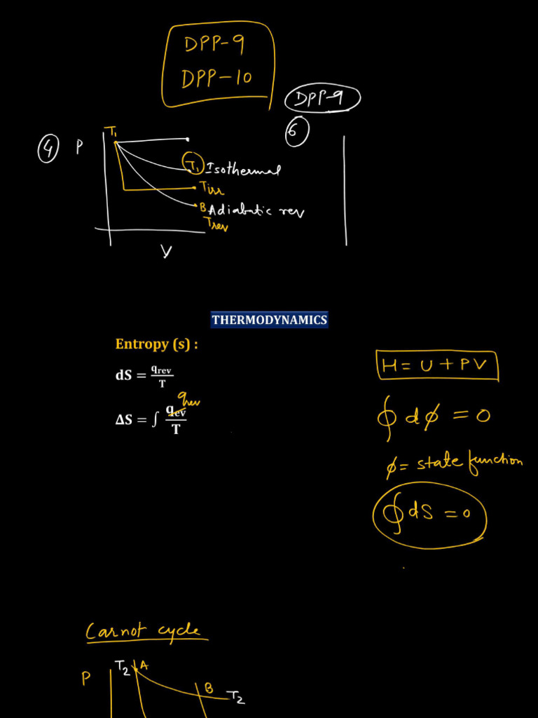 Thermodynamics-2 - L-01 (Class Notes) - Carnot Cycle | PDF