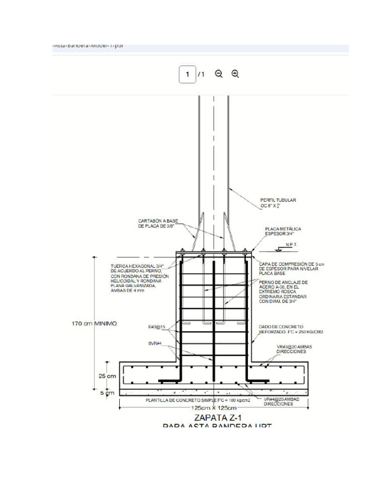 Imagen Cimentacion Zapata y Dado | PDF