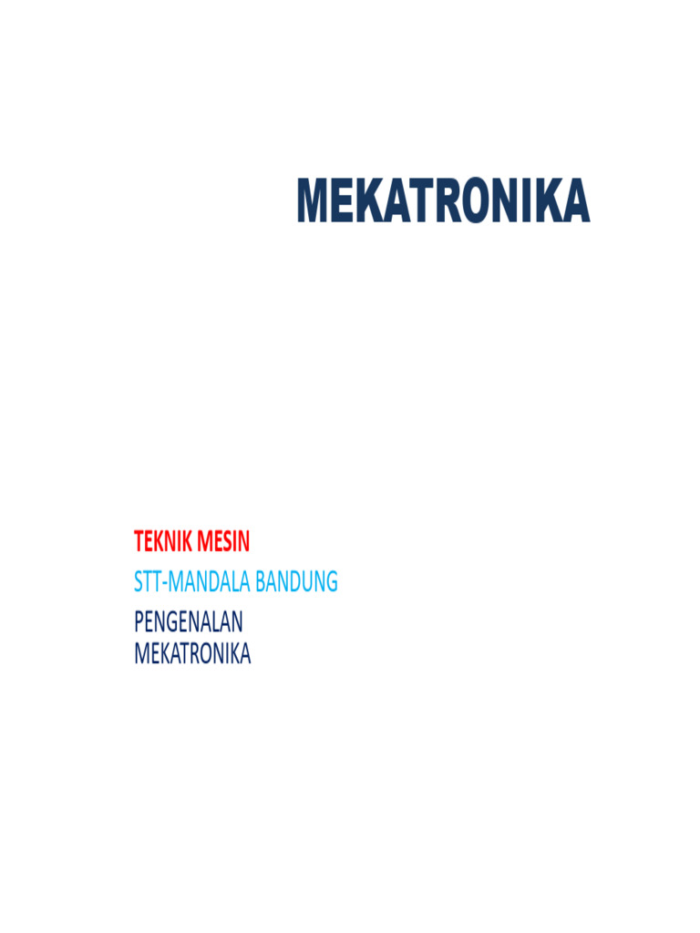 Mekatronika Dan Pemodelan | PDF