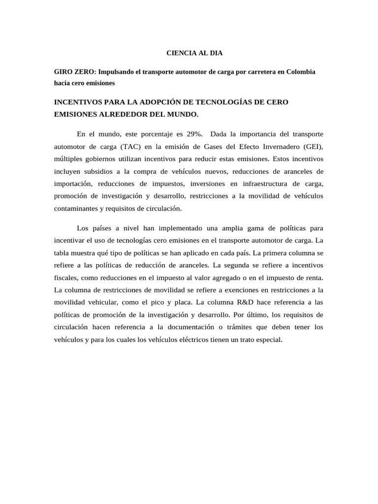 Ciencia Al Dia | PDF | Vehículo eléctrico | Economias