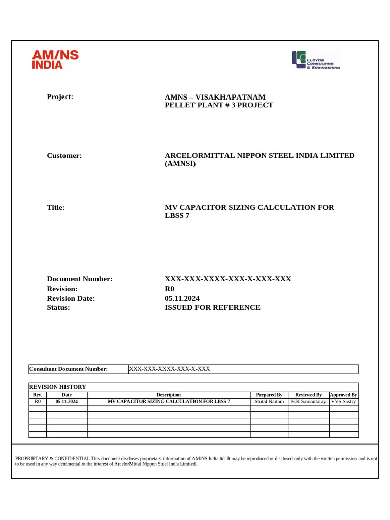 MV Capacitor Calculation | PDF | Manufactured Goods | Mechanical ...