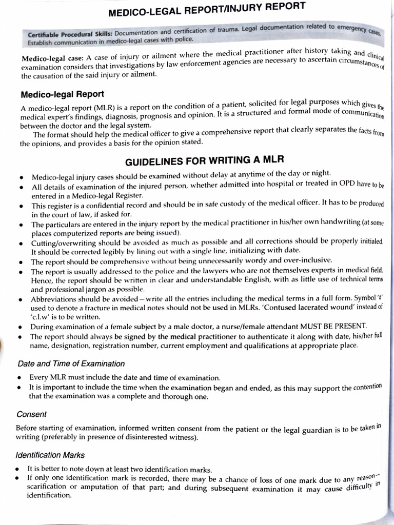 How To Write Inury Report | PDF | Wound