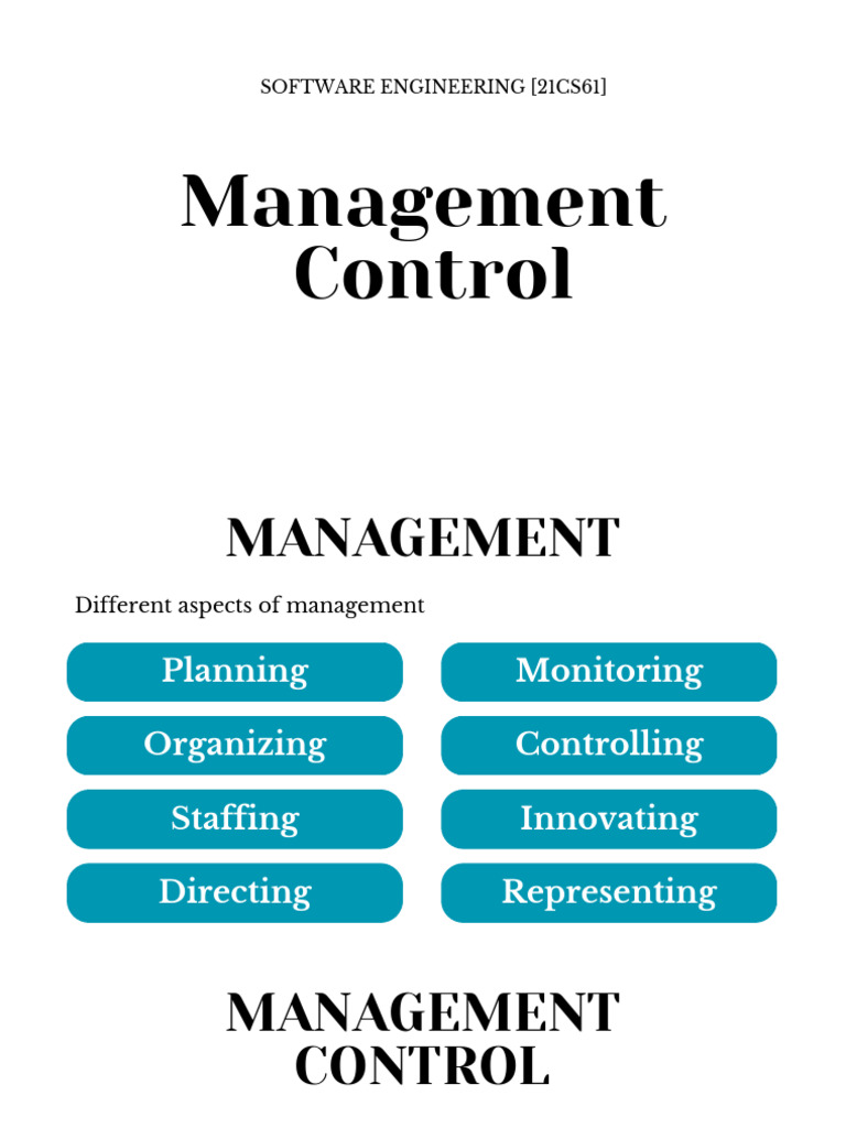 Software Engineering - Management Control | PDF | Project Management | Software Development