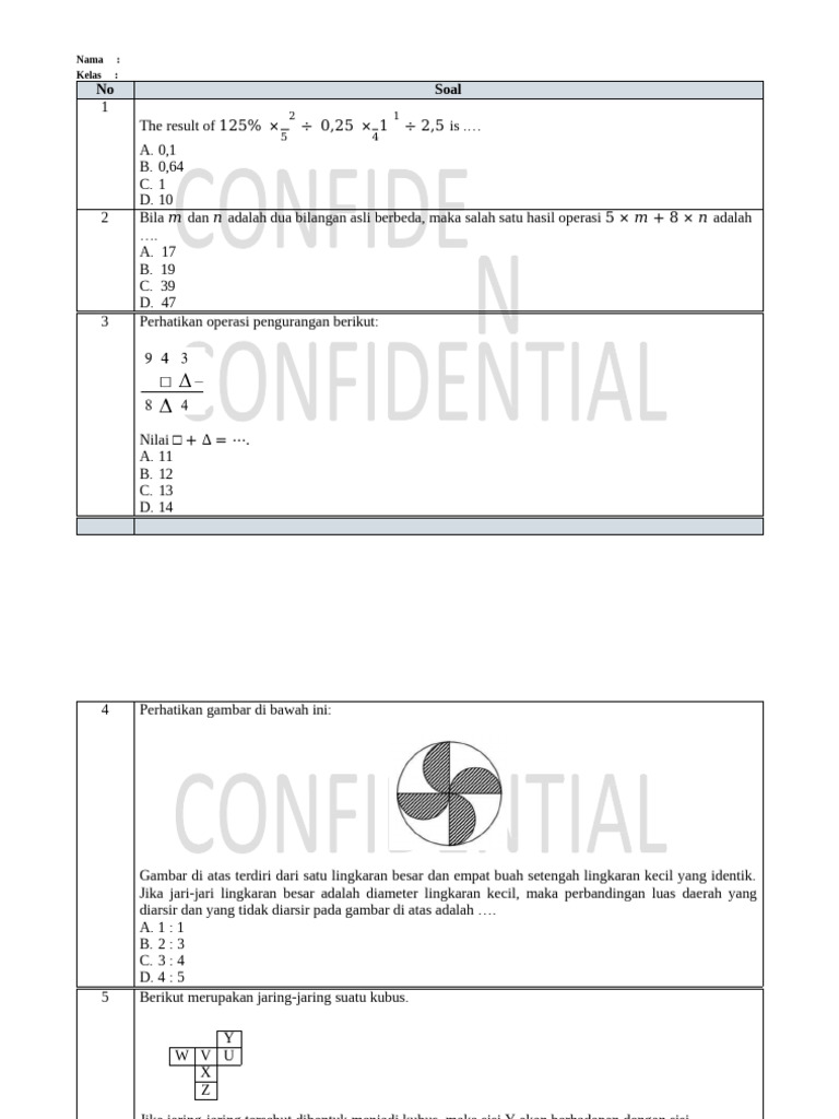 Soal OSN-K SD Bidang Matematika 2023 | PDF