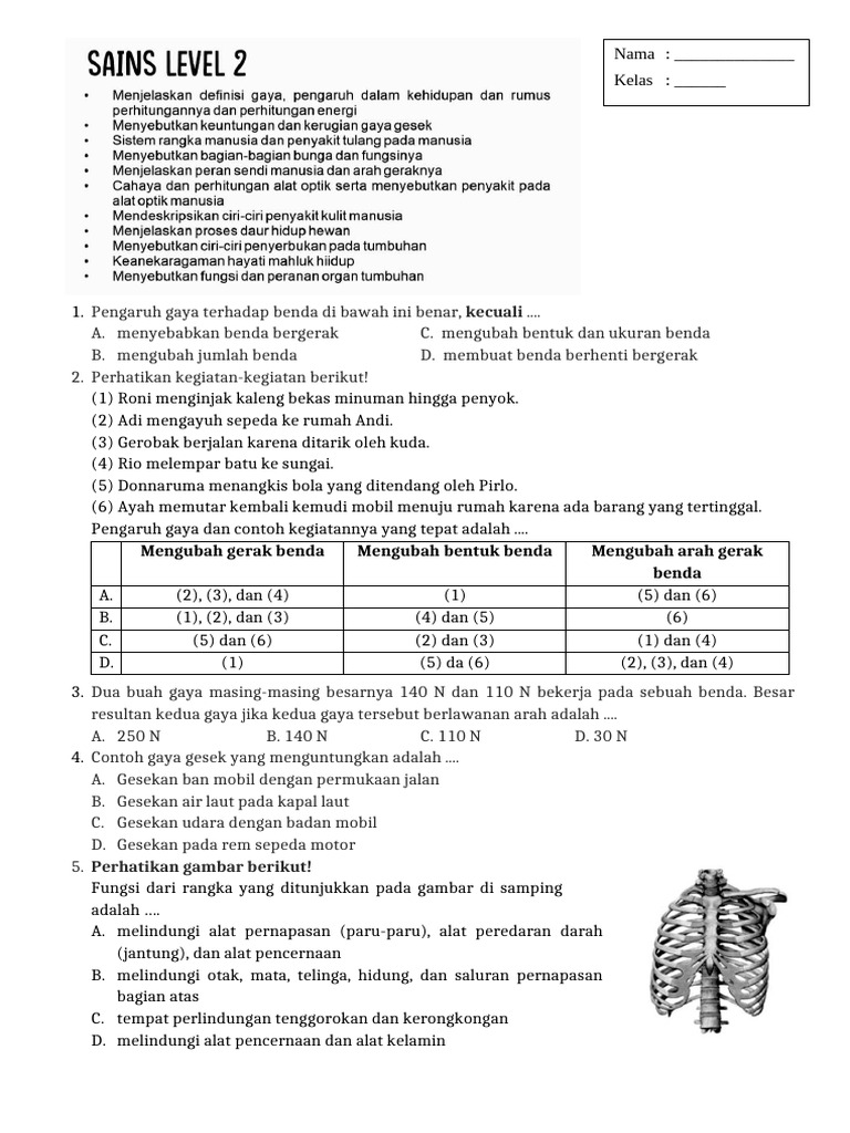 Omnas Sains Level 2 2023 | PDF