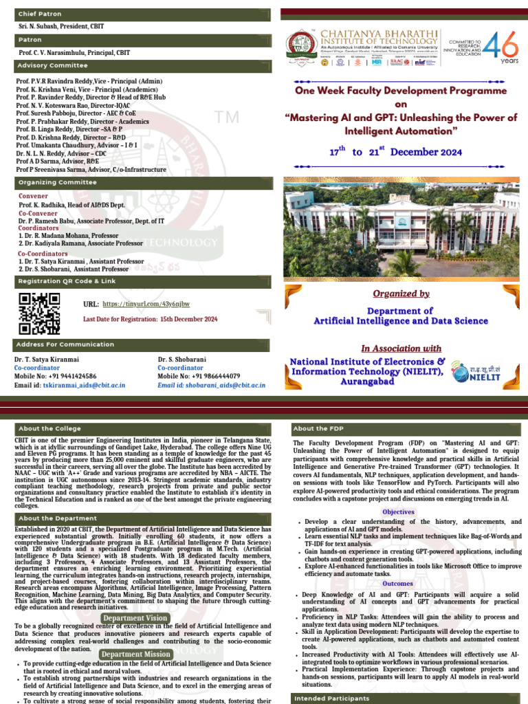 FDP On Mastering AI and GPT | PDF | Artificial Intelligence | Intelligence (AI) & Semantics