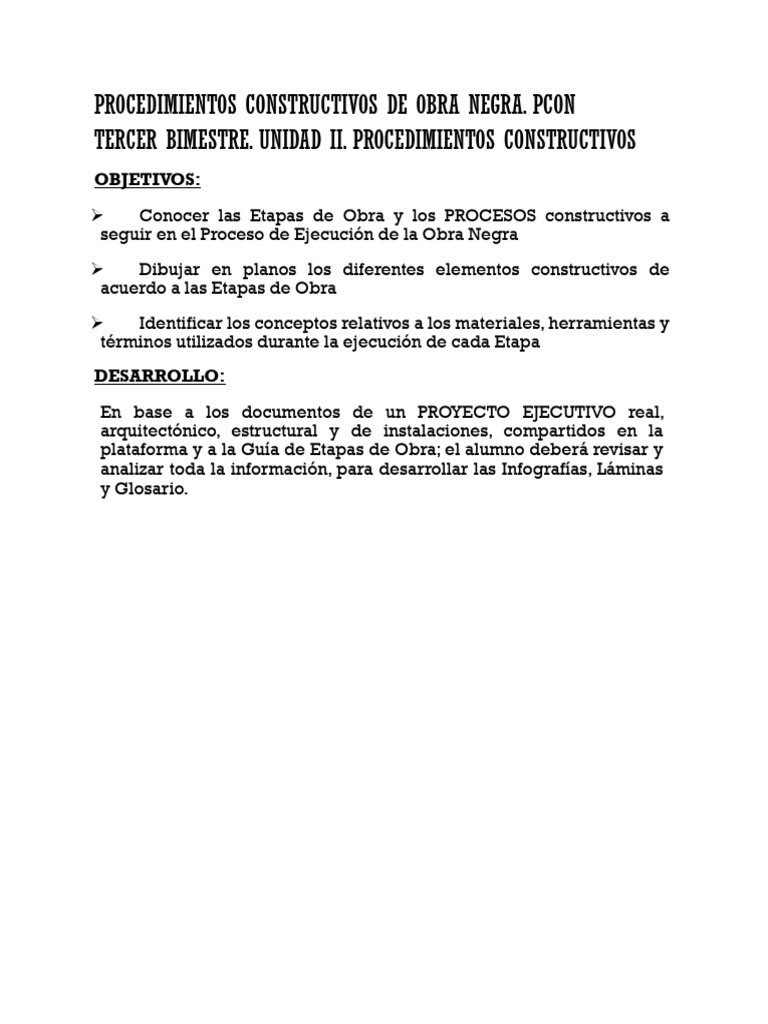 Tareas U2. Infografias. Laminas y Glosario. Procesos Constructivos | PDF | Fundación (Ingeniería ...