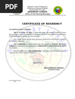 Barangay Certification Forms | PDF | Philippines