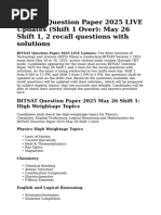Mathongo BITSAT Test Series | PDF | Chemistry | Integral