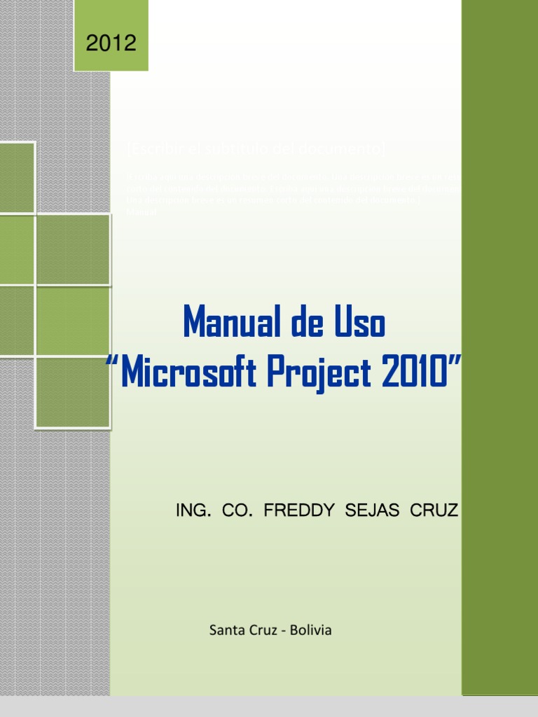 Manual de Microsoft Project 2010 | PDF | Microsoft | Point and Click