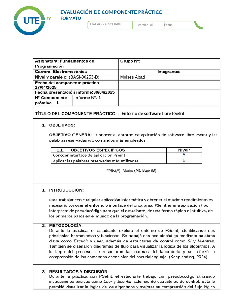 Informe Programacion 1.... | PDF | Programa de computadora | Programación
