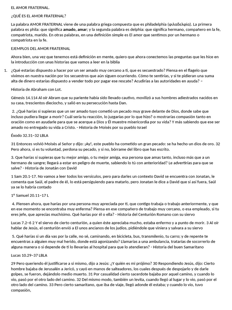 Amor Fraternal | PDF | Amor | Abrahán
