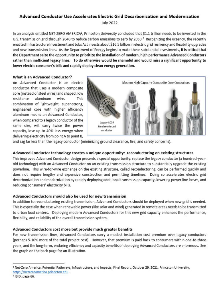 Advanced Conductors July 2022 Final | PDF | Electric Power Transmission ...