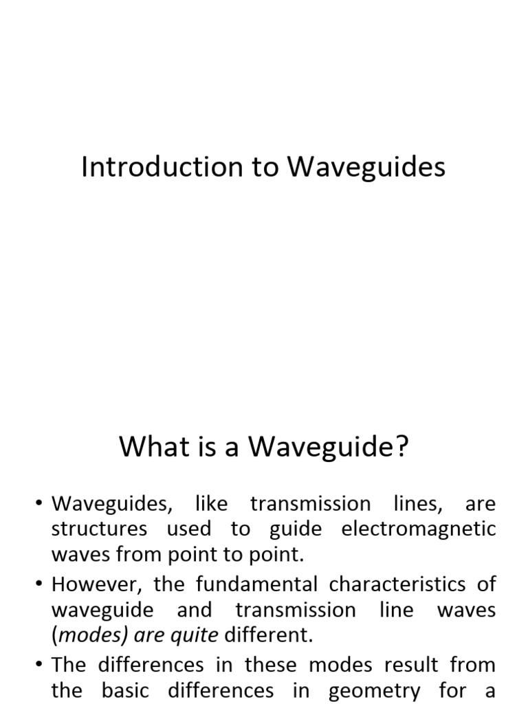 Introduction to Waveguides | PDF | Waveguide | Transmission Line