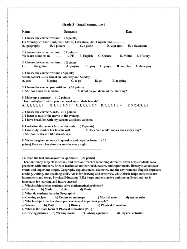 Grade 5 Small Summative 6- Game Changer | PDF | Mathematics | Learning