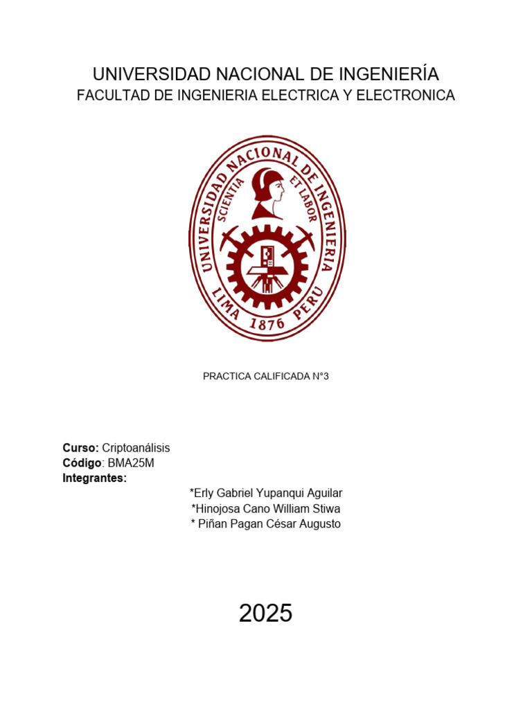 Practica 3 Criptoanalisis Pdf Criptografía Criptoanálisis 9491