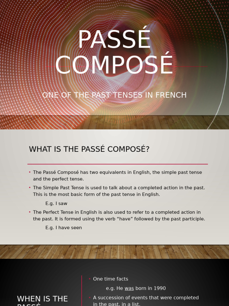 Understanding Passé Composé in French | PDF | Syntax | Linguistic ...
