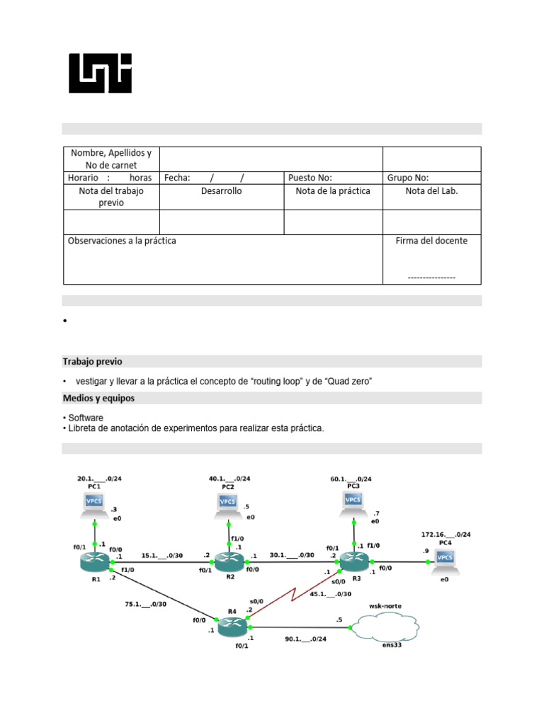 Laboratorio Cinco - Análisis de Ruteo Estático y Sus Desventajas | PDF ...