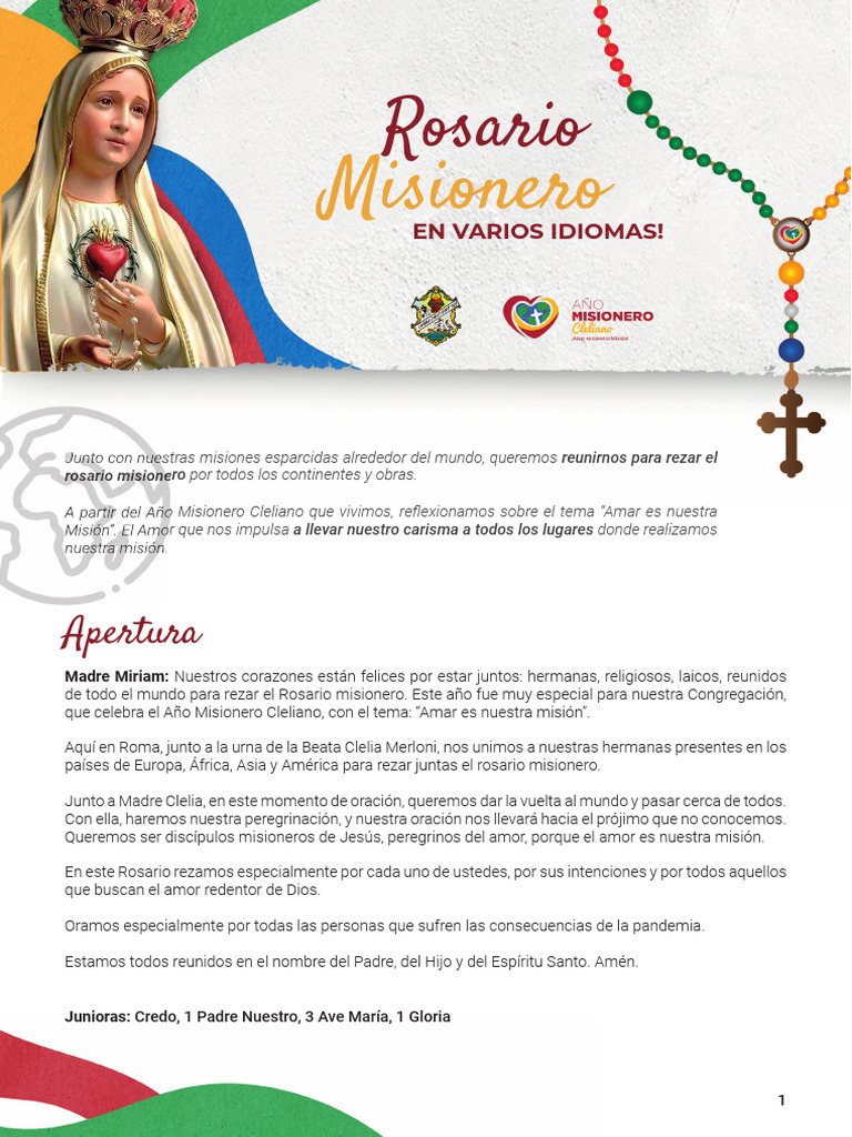 Rosario Misionero | PDF | Rosario | Oración