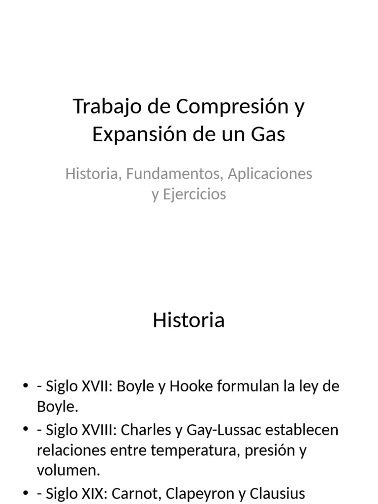 Trabajo Compresion Expansion Gas | PDF