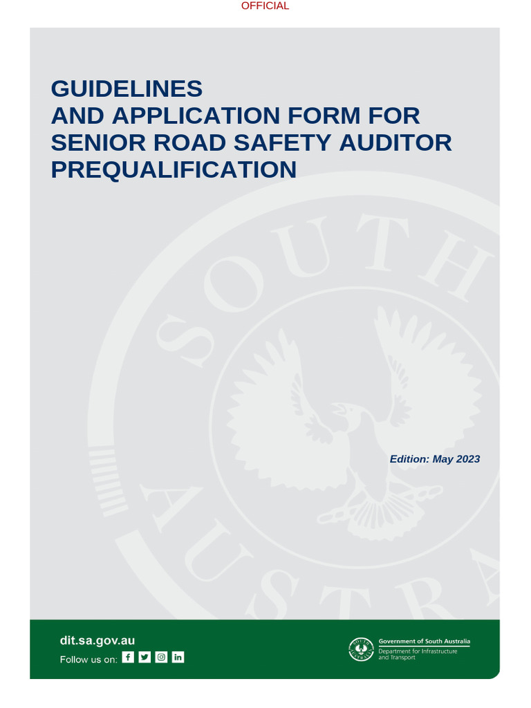 Senior Road Safety Auditor Guidelines | PDF | Audit | Road