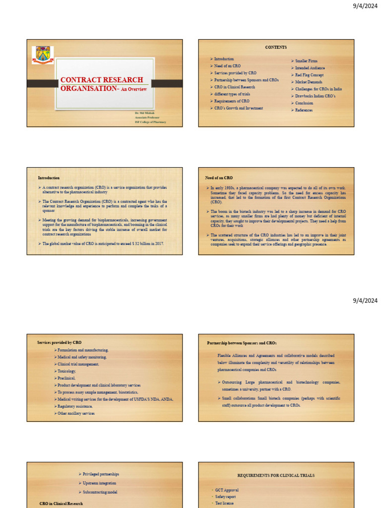 Contract Research Organisation | PDF | Clinical Trial | Phases Of ...