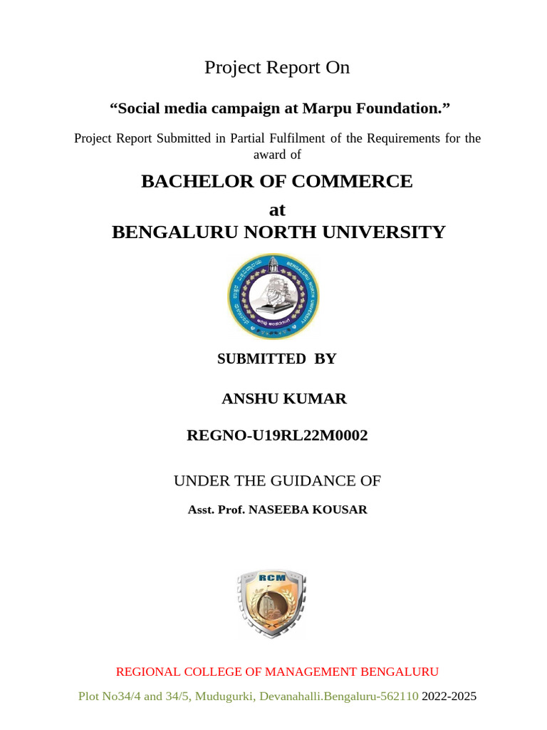 Social Media Campaign at Marpu Foundation | PDF | Volunteering ...