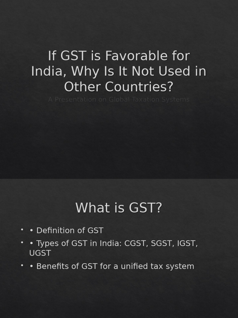 GST Presentation Final | PDF