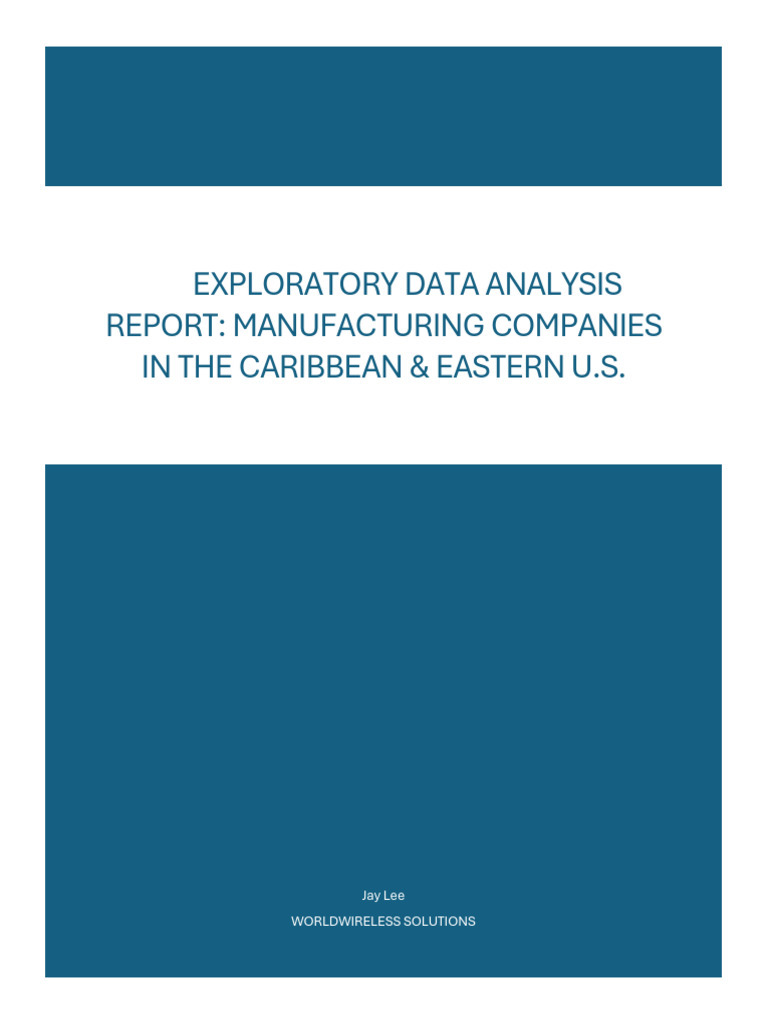 Exploratory Data Analysis Report | PDF | Automation | Environmental Technology