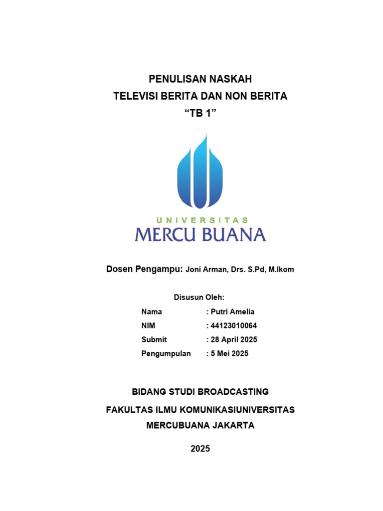 Panduan Penulisan Naskah Berita TV | PDF