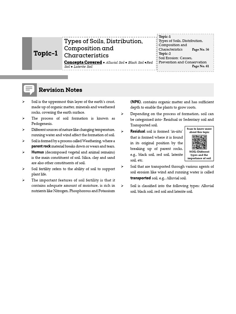 Chapter 4 Revision Note | PDF | Soil | Erosion
