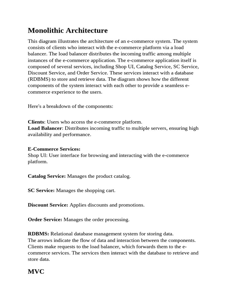 Monolithic Architecture | PDF | Model–View–Controller | Software Engineering