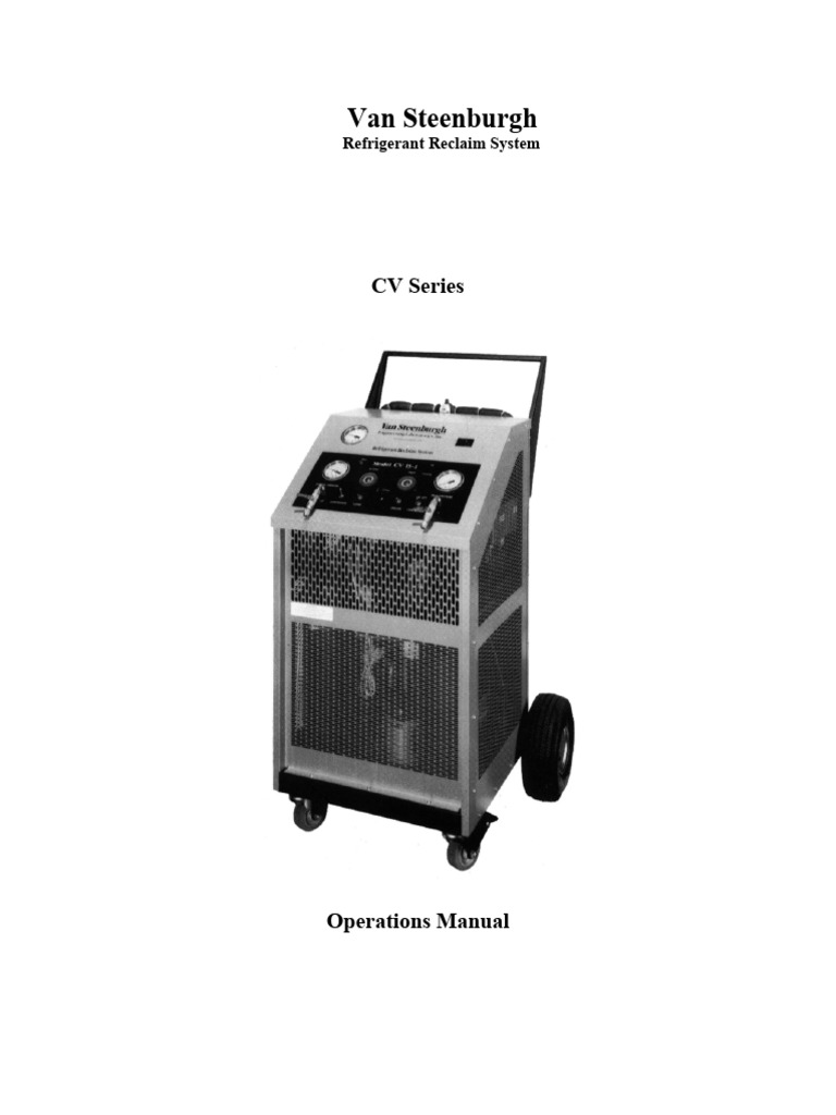 Reclamation Centre Manual | PDF | Pump | Vacuum