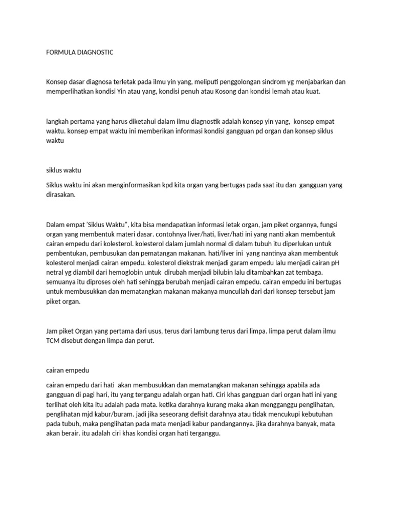 Formula Diagnostic | PDF