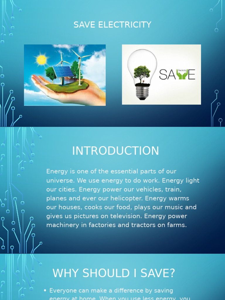 Save Electricity | PDF