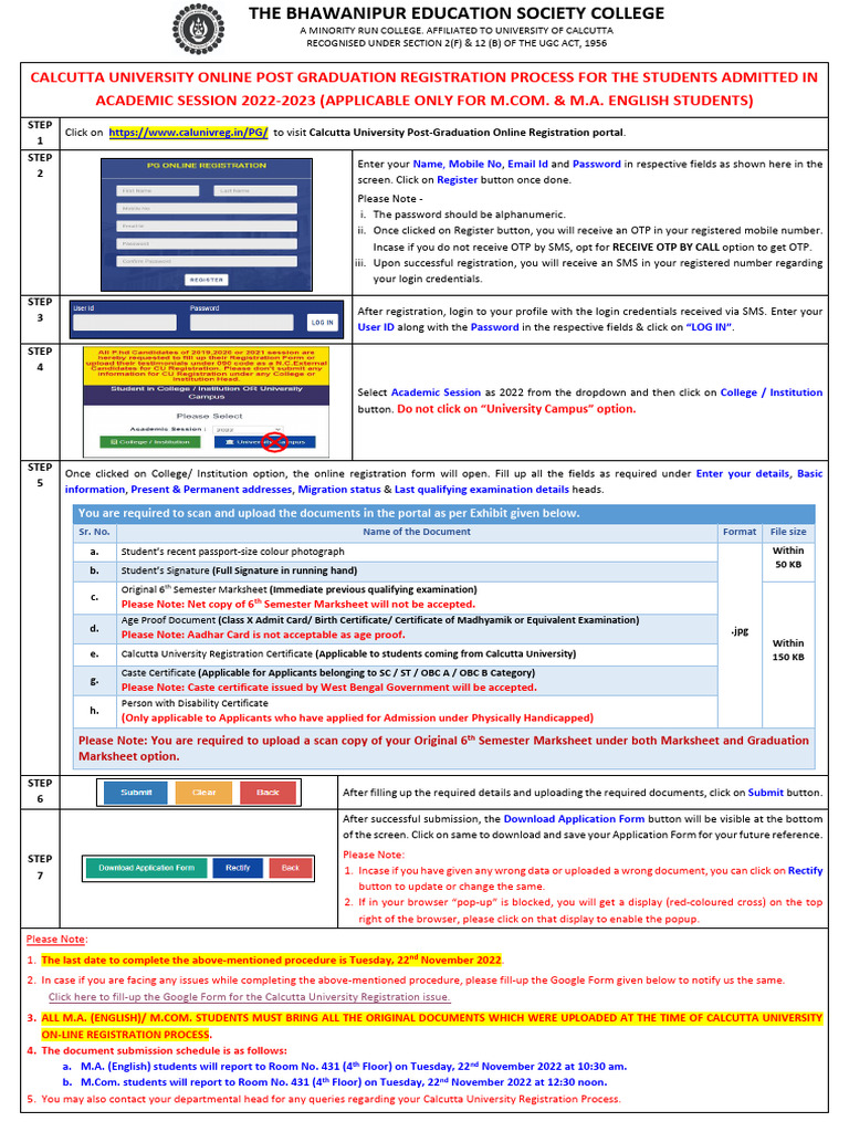 PG Registration Process 2022 2023 | PDF | Login | Computing