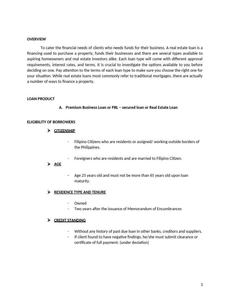 Guidelines For Real Estate Loan | PDF | Mortgage Law | Foreclosure