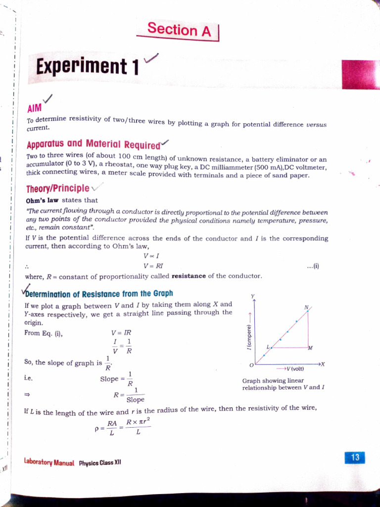 Physics Lab Mannual Work 2025 | PDF