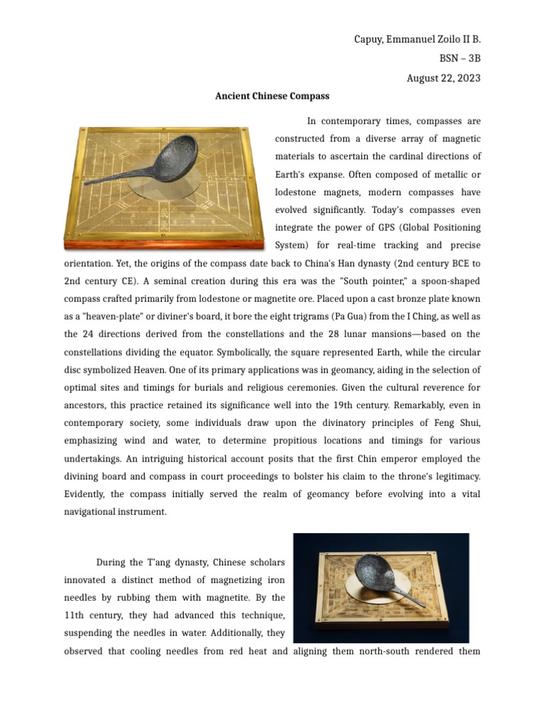 History of the Ancient Chinese Compass | PDF | Compass | Divination