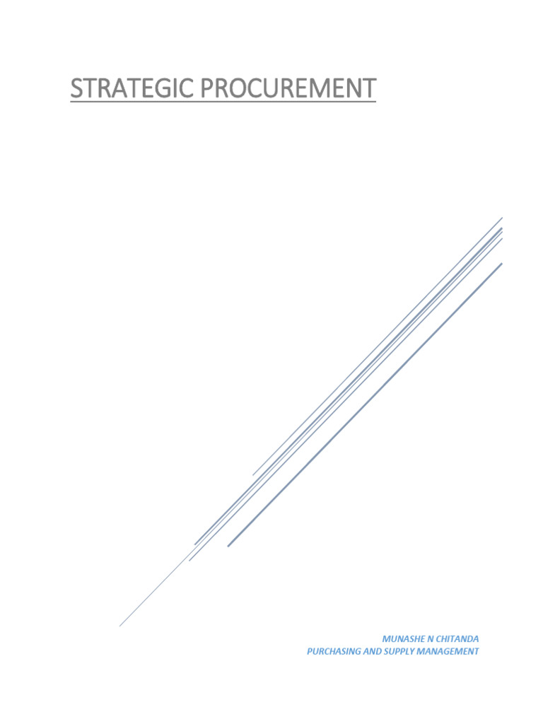 ? Strategic Procurement Management | PDF | Procurement | Risk