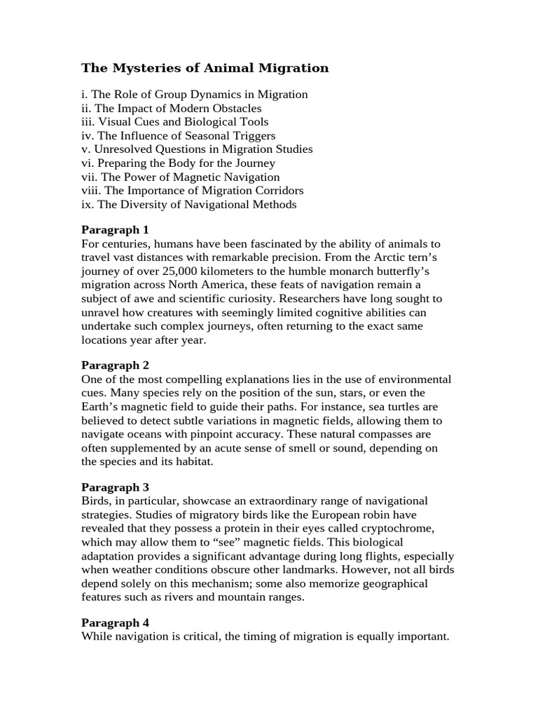 The Mysteries of Animal Migration | PDF | Exoplanet | Bird Migration