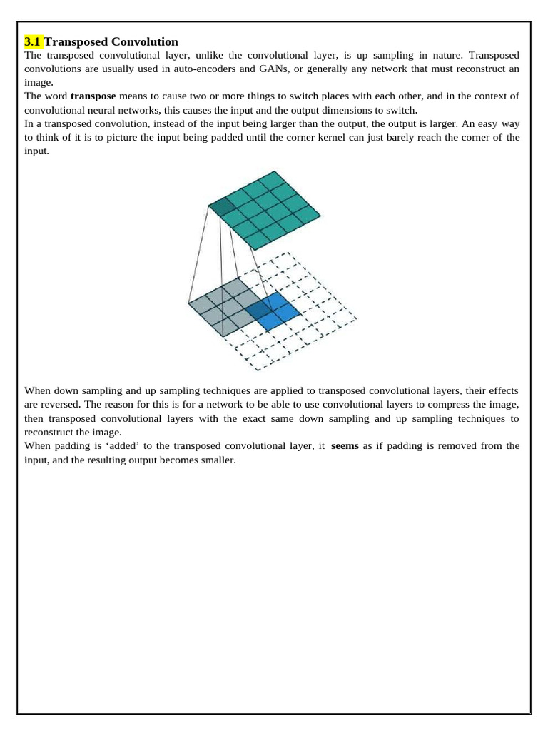 Transposed Convolution | PDF