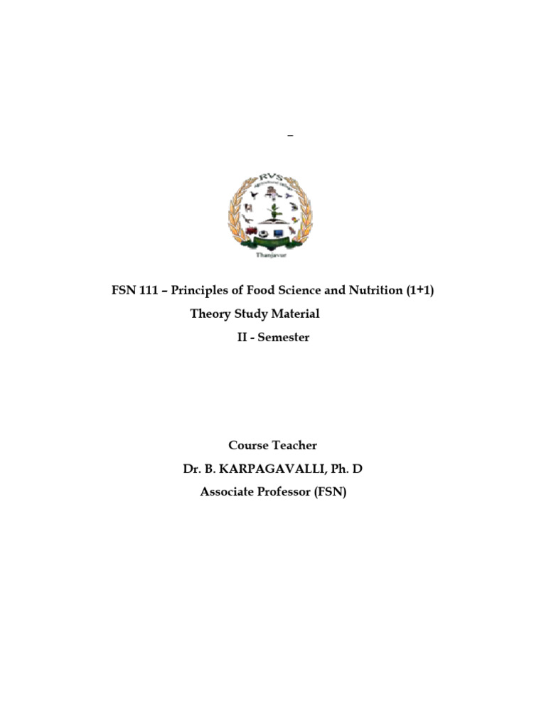 FSN 111 | PDF | Polysaccharide | Glucose