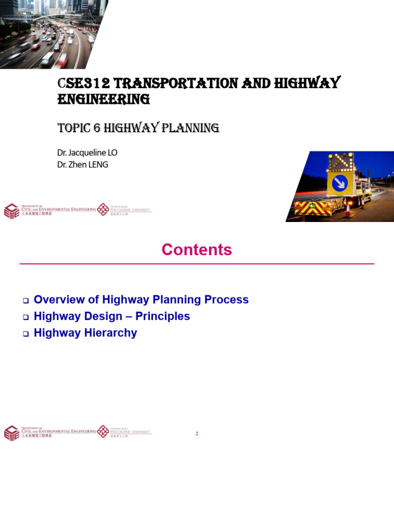 CSE312-Topic 6 - Highway Design | PDF | Controlled Access Highway | Road