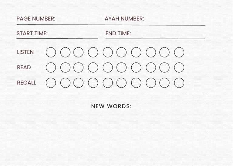 Ayah Memorization Tracker | PDF