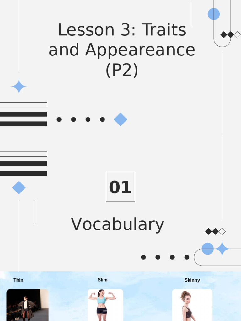 Lesson 3 Traits and Appeareance Chị Yến Phi | PDF