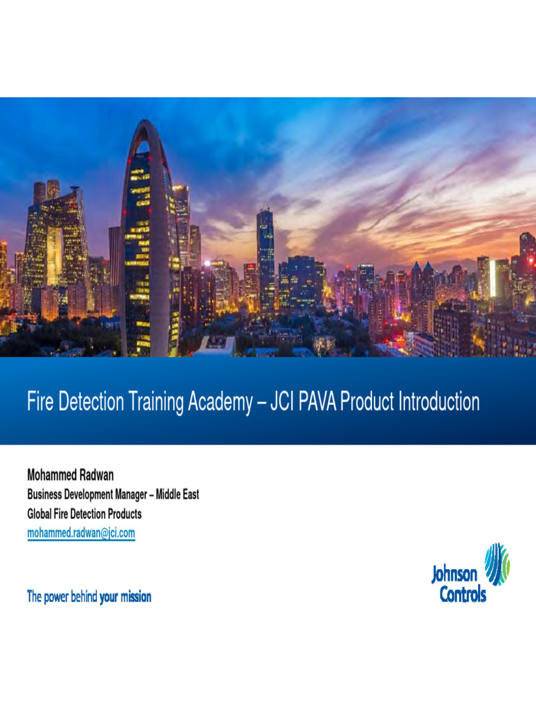 JCI PAVA Product Training Overview | PDF | Decibel | Building Automation