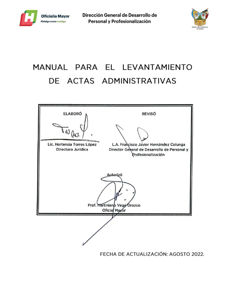 Manual Actas Administrativas | PDF | Estado (política) | Política