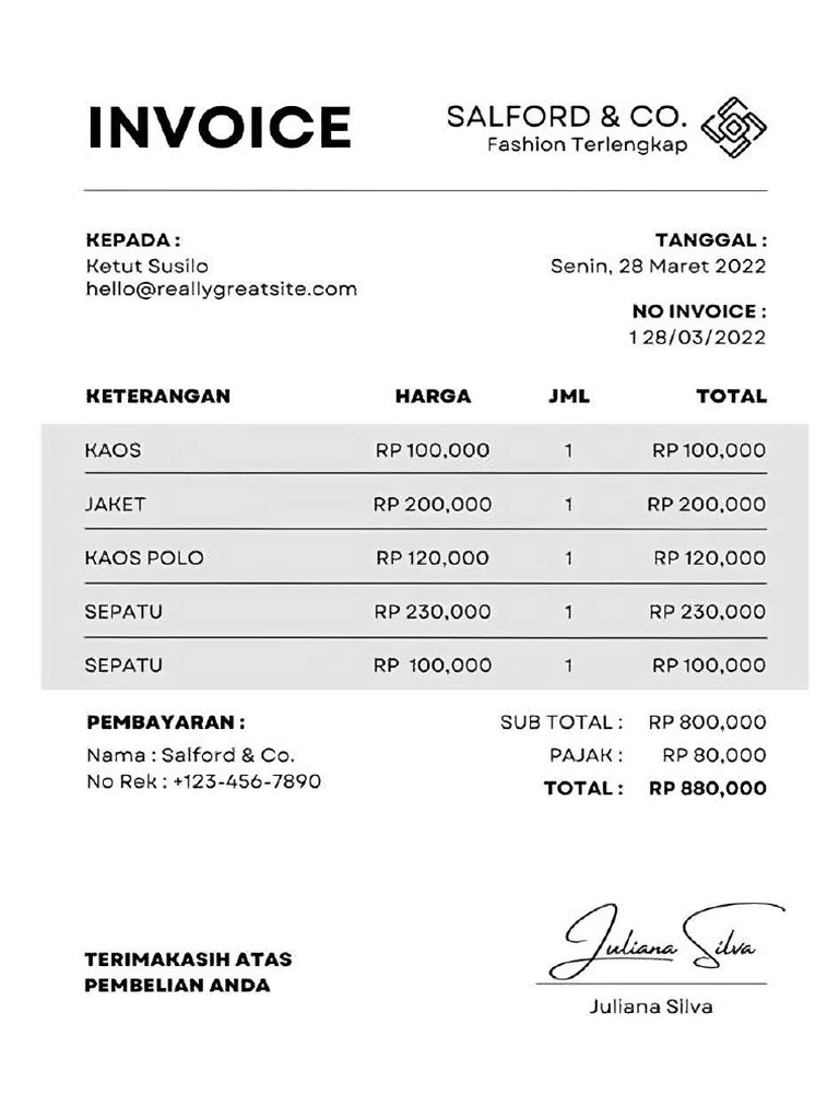 Contoh Invoice 5 | PDF